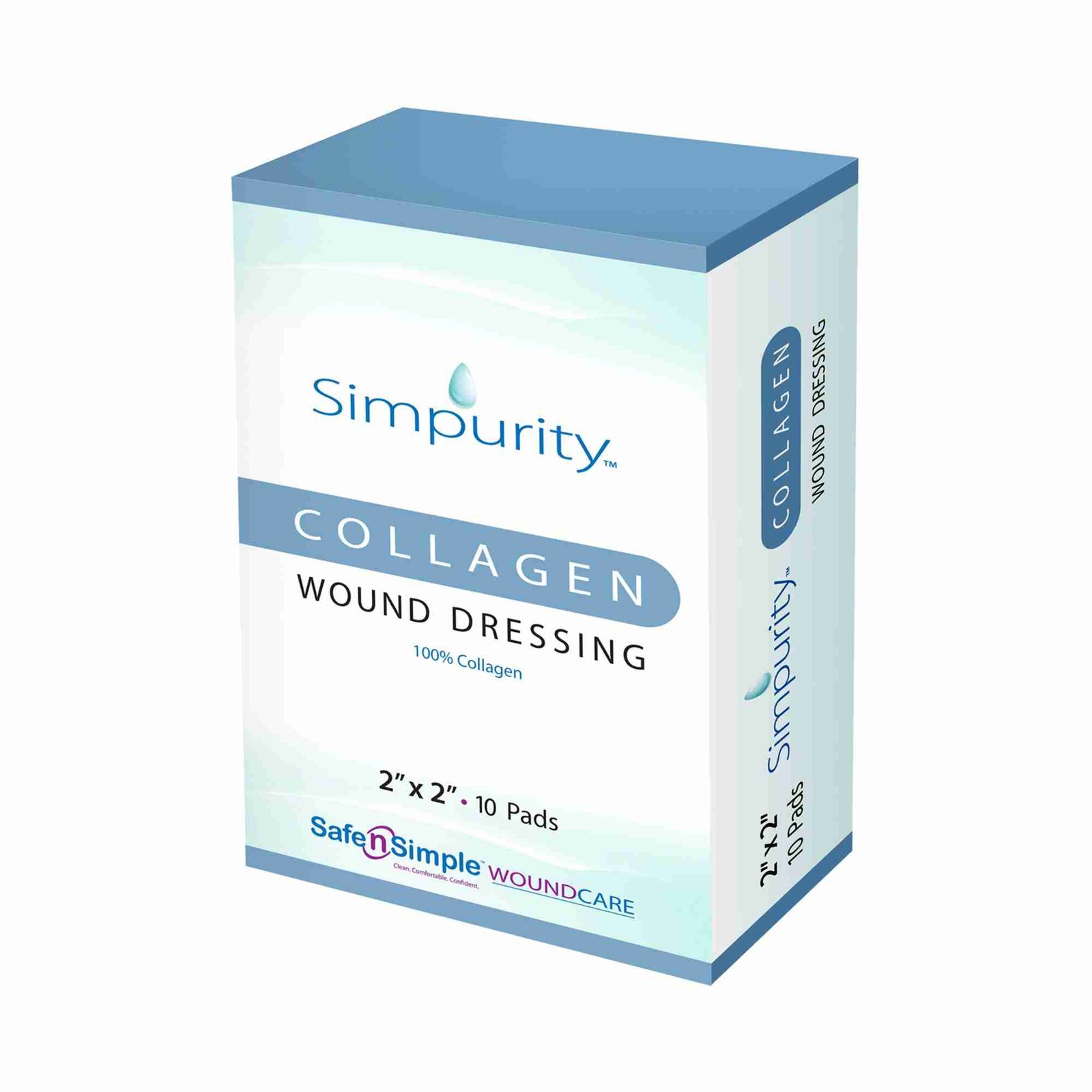 Simpurity™ Collagen Dressing, 2 x 2 Inch - Jeritek LLC