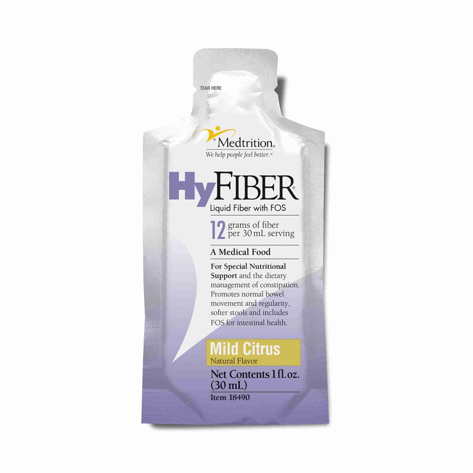 HyFiber® with FOS Citrus Oral Supplement, 1 oz. Individual Packet ...