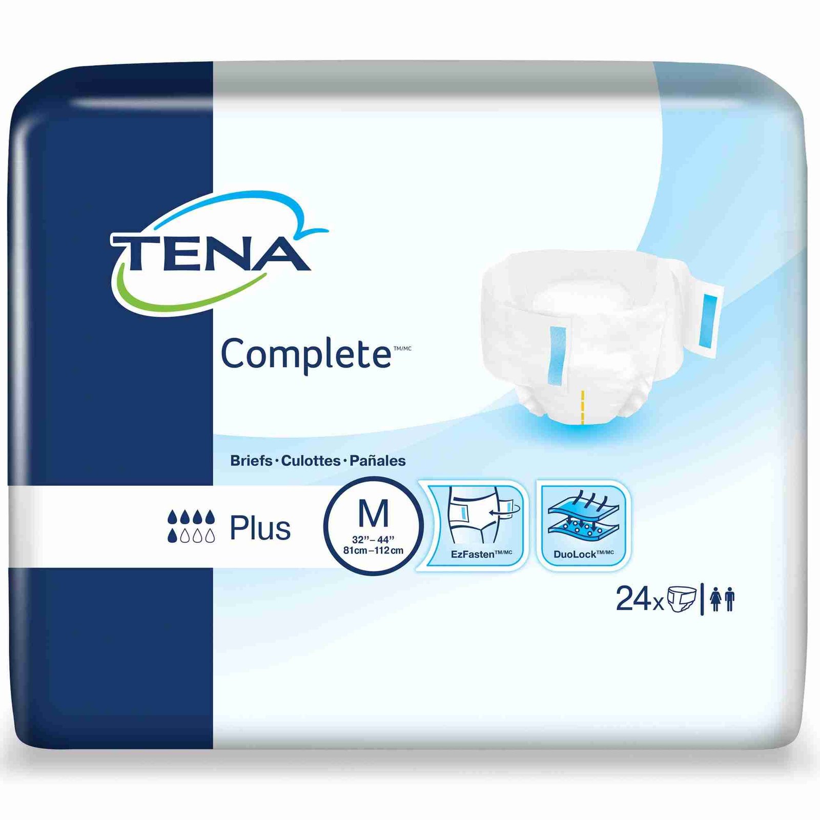 Tena® Complete™ Plus Incontinence Brief, Medium - Jeritek LLC