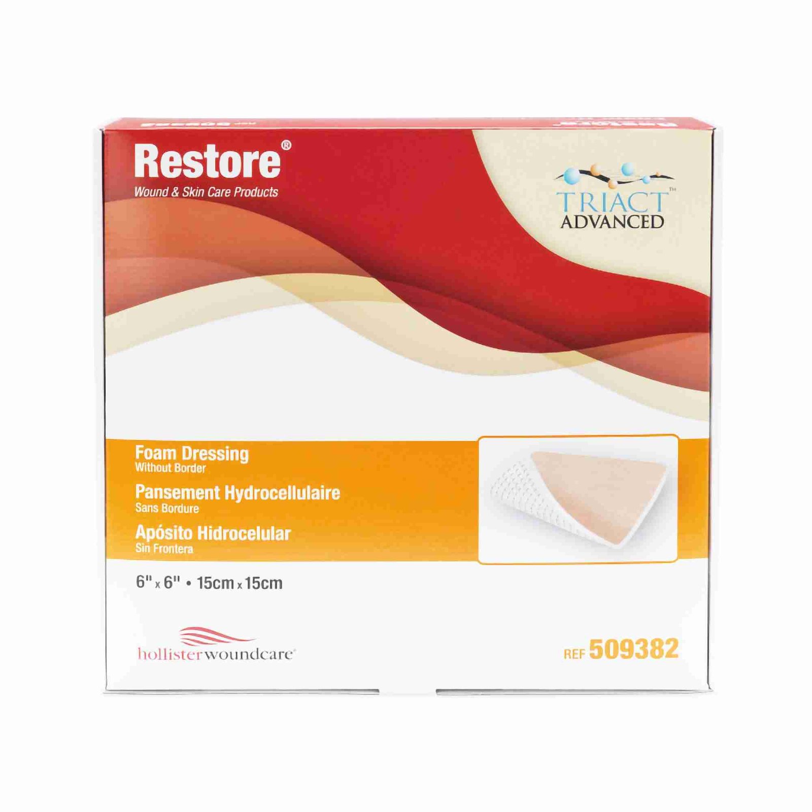 Restore™ Foam Dressing, 6 x 6 Inch - Jeritek LLC