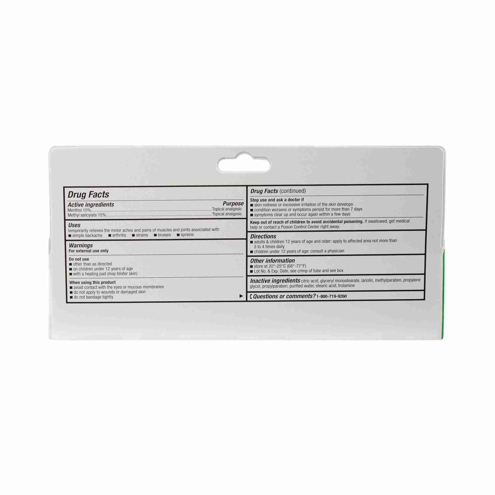 Muscle Rub Menthol / Methyl Salicylate Topical Pain Relief - Jeritek LLC