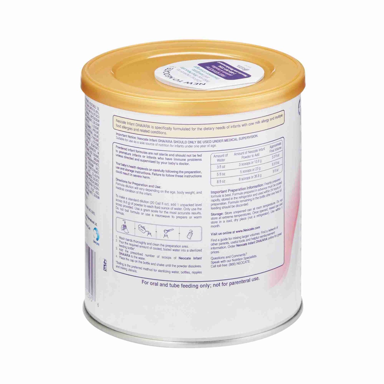 Neocate® DHA & ARA Powder Amino Acid Based Infant Formula with Iron, 14 ...