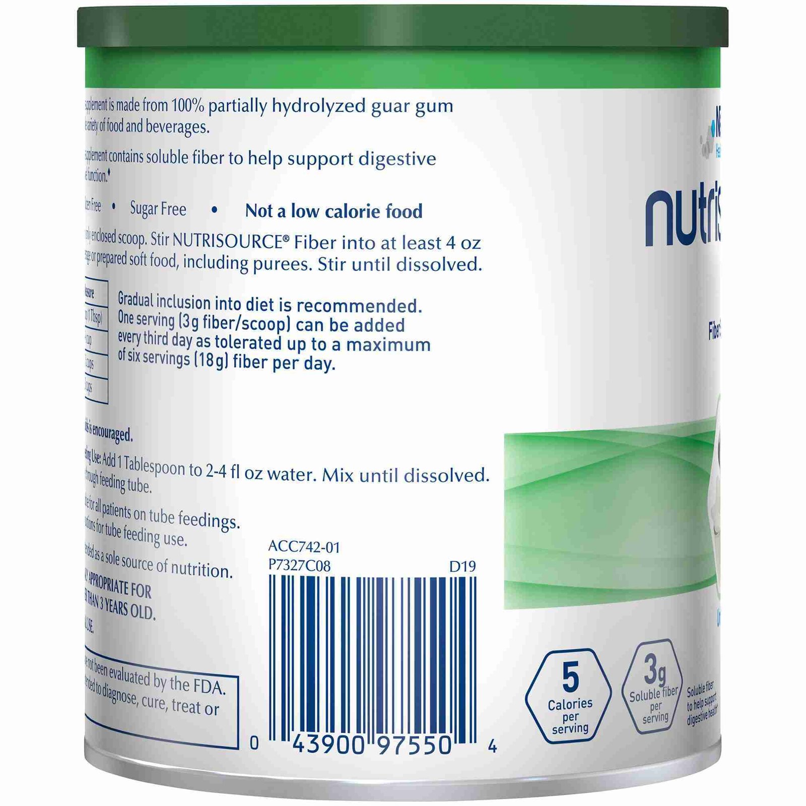 Nutrisource® Fiber Oral Supplement, 7.2 oz. Canister - Jeritek LLC